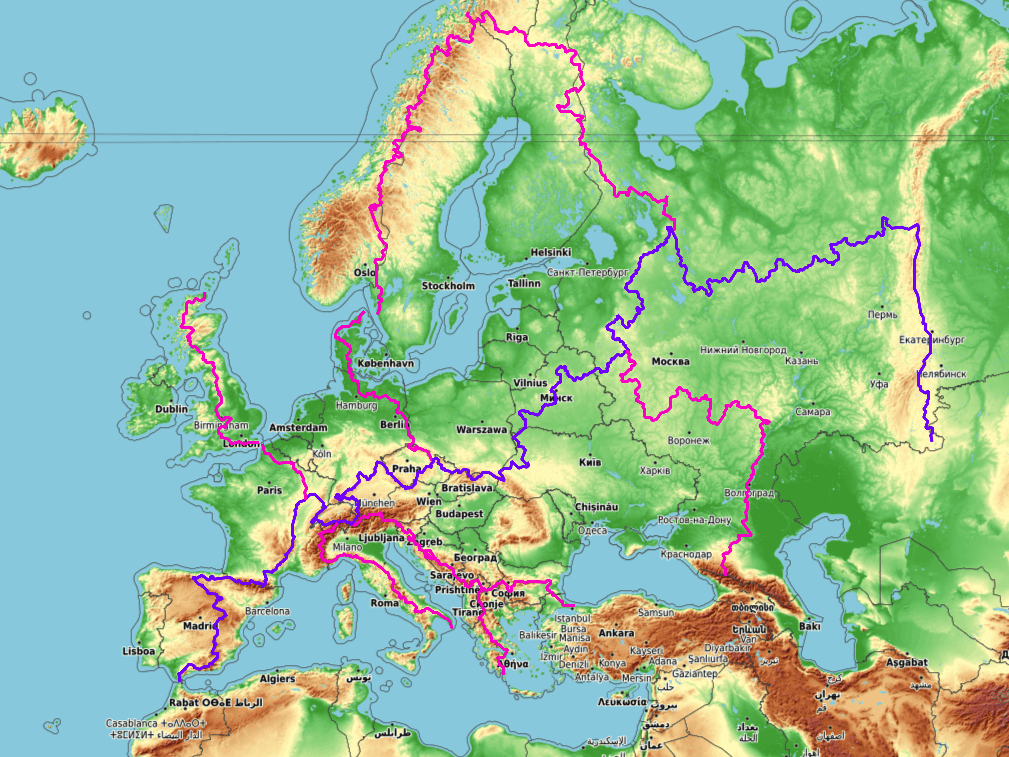 About Continental Divides The European Continental Divide About Continental Divides The European Continental Divide